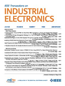 IEEE Industrial Electronics Society Transactions On Industrial Electronics