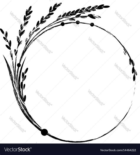 Rice Frame Royalty Free Vector Image Vectorstock Rice Frame Royalty Free Vector Image Vectorstock
