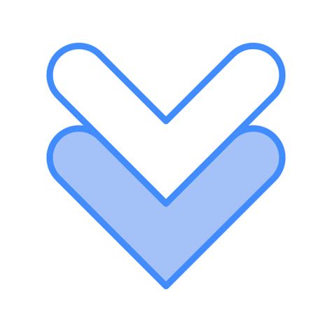 Down Arrow Generic Blue Icon