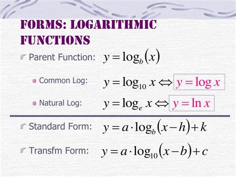 Ppt Logarithms And Logarithmic Functions Powerpoint Presentation Id