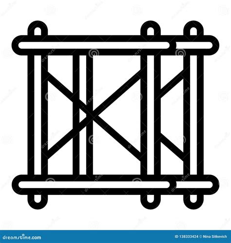 Metal Scaffolding Equipment Icon Outline Style Stock Vector Illustration Of Logo House