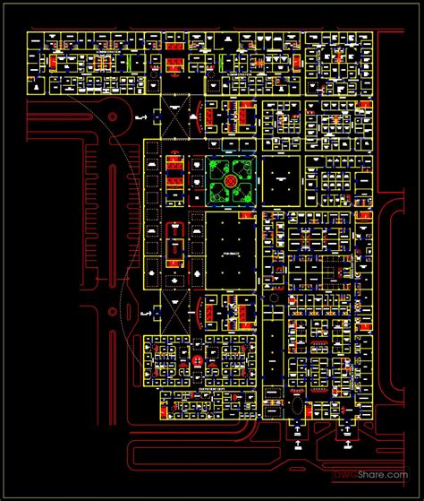 36autocad Drawing Of Industrial Plant Ground Floor Plan Layout For Download