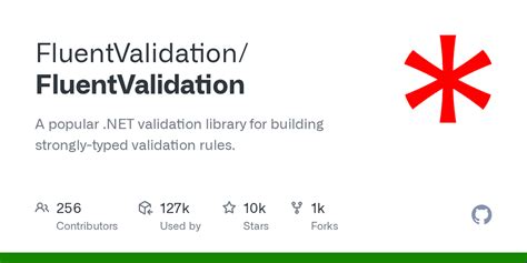 Github Fluentvalidationfluentvalidation A Popular Net Validation
