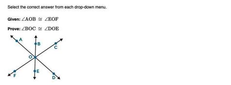 Select the correct answer from each drop-down menu. Given: Prove: Three lines BE, AD, and CF are ...