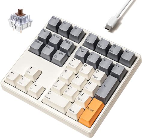 Amazon.com: Kisnt Mechanical Number Pad, 34 Key Hot Swappable Numpad ...