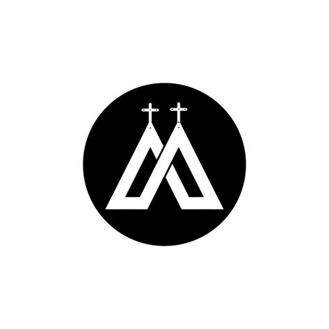 로고 교회기독교 상징성경과 예수 그리스도의 십자가벡터 프리미엄 벡터