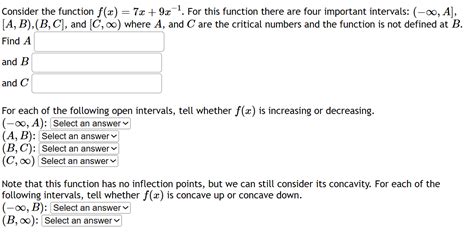 Solved Consider The Function F X 7x 9x1 For This Function Chegg Com