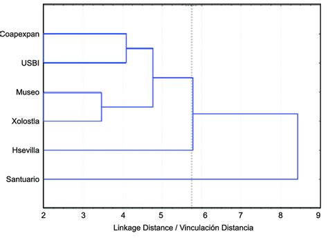 Cluster Analysis Upgma Method With Euclidean Distances Of The Download Scientific Diagram