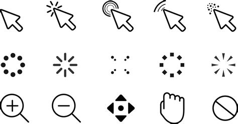 Cursor Set Mouse Pointers Computer Mouse Click Cursor Arrow Hand