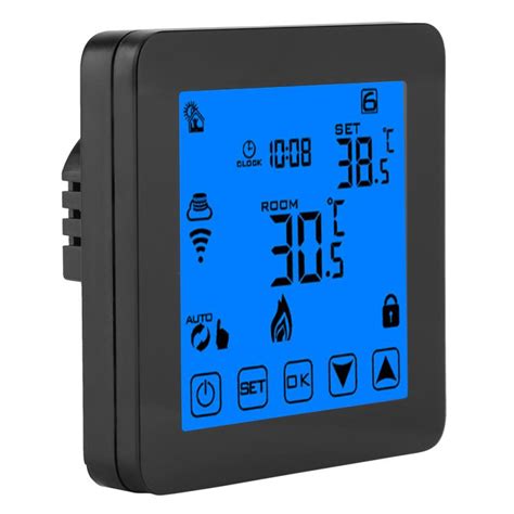 Black Thermostat Smart Wifi Programmable Heating T Grandado