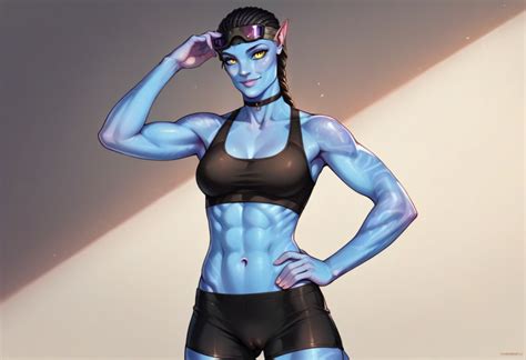 Rule 34 Ai Generated Avatar Avatar The Way Of Water Blue Skin Cameltoe Crop Top Navi Recom