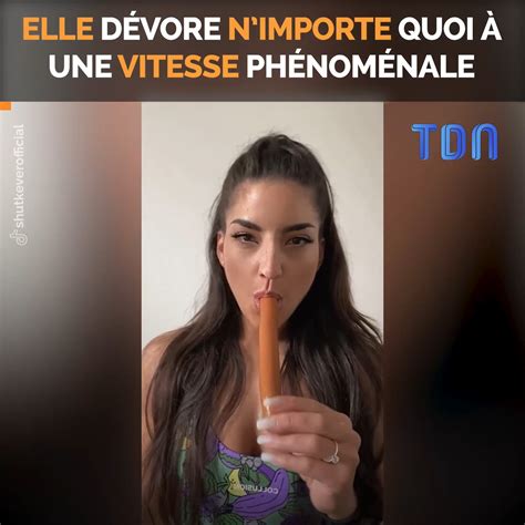 Cette femme peut tout rentrer dans sa bouche ! 🍕🌭🍌 | Elle arrive à tout faire rentrer dans sa ...