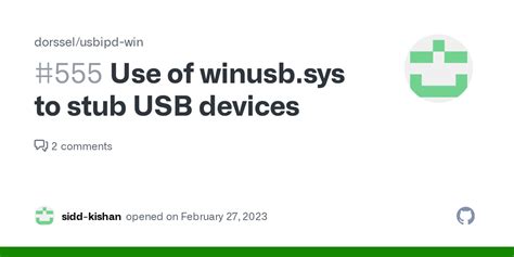 Use Of Winusb Sys To Stub USB Devices Issue Dorssel Usbipd Win GitHub