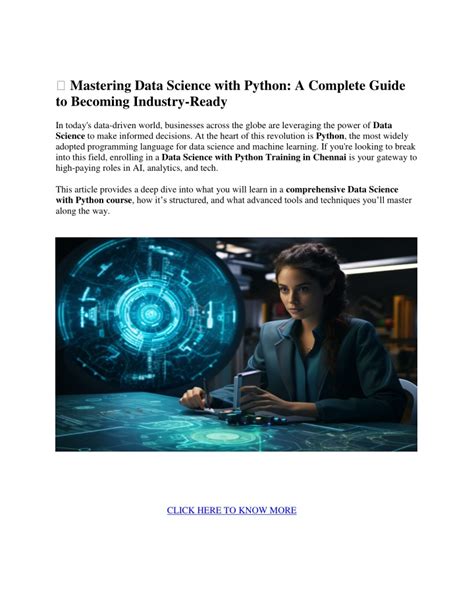 ppt mastering data science with python pdf 1 powerpoint presentation