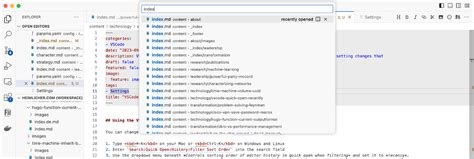 Vscode Order Files In Quick Open By Recency