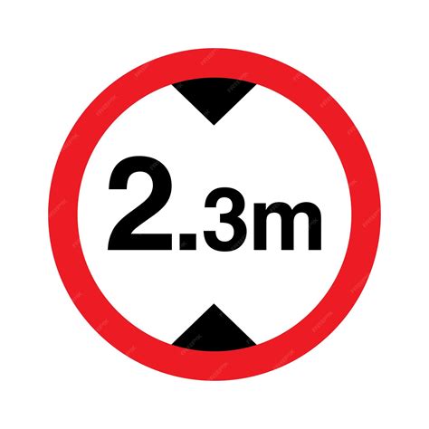 Premium Vector Maximum Height Traffic 2 Meter Sign