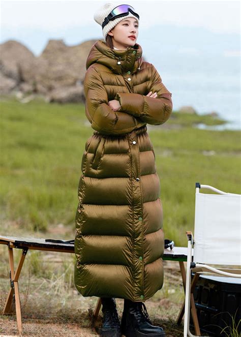Hooded Long Down Puffer Coat Winter Overcoat Vivian Seven