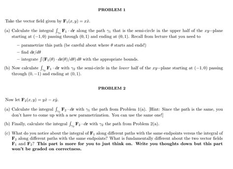 PROBLEM Take The Vector Field Given By F X Y Chegg Com
