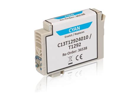 Alternativ Epson C13t12924010 T1292 Tintenpatrone Cyan 36538