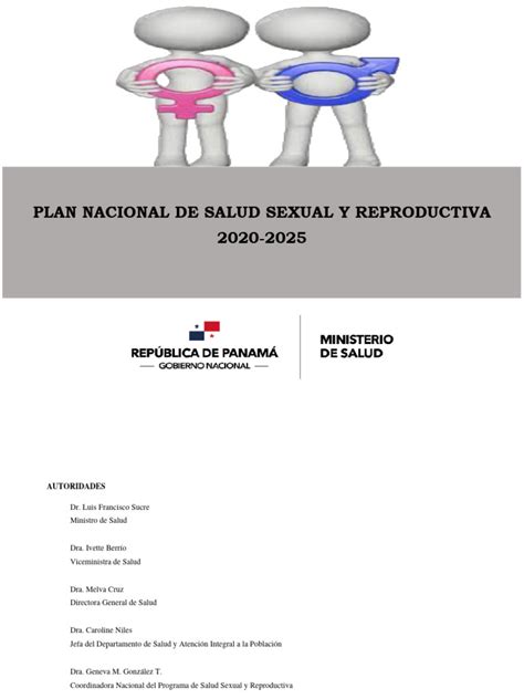 Plan Nacional De Salud Sexual Y Reproductiva 2020 2025 Pdf Pdf La