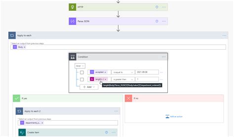 solved length of an array within json body array power platform