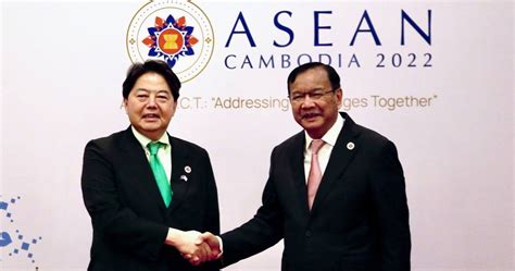 ឯកឧត្តម ឧបនាយករដ្ឋមន្ត្រី ប្រាក់ សុខុន ទទួលជួបពិភាក្សាការងារជាមួយរដ្ឋមន្ត្រីការបរទេសជប៉ុន