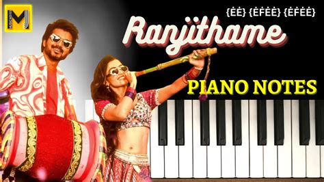 Ranjithame Piano Notes Varisu Movie Vijay Thalapathy Mj Music Notes