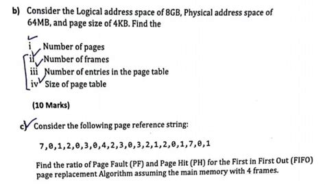 solved b consider the logical address space of 8 gb