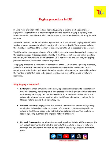 paging in lte pdf computer network computer networking