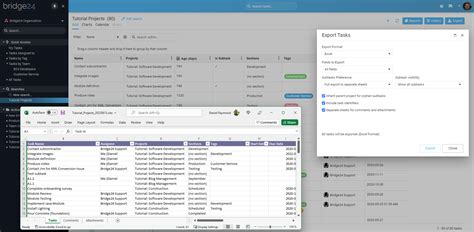 asana export excel and csv for tasks subtasks and projects