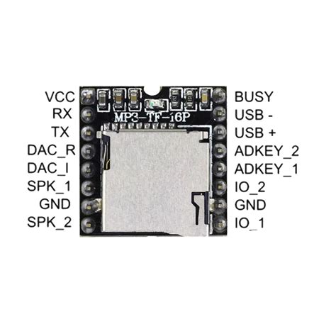 Modulo Mp Micro Sd Para Arduino Soporta Mp Wma Wav Tf P