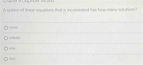 solved chapter 4 organizer section a system of linear equations that