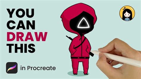 How To Draw Squid Game In Procreate Easy Tutorial For Beginners Draw With Michelle Drawing