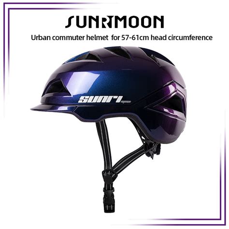 Sunrimoon 남녀 성인용 자전거 헬멧 통기성 통합 라이트 도시 통근자 안전 사이클링 헬멧 Aliexpress