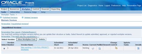 Rollback A Previous Workplan Version In Project Management Oracle Ebs And Applications Blog