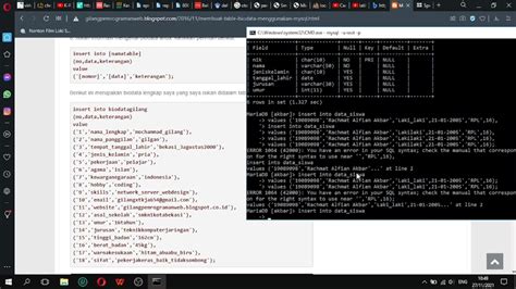 Cara Membuat Data Base Menggunakan Mysql Tugas Basis Data Youtube