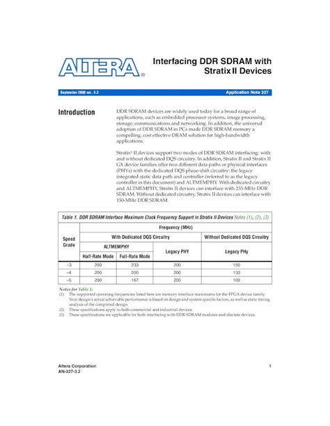 Pdf Interfacing Ddr Sdram With Stratix Ii Devicesinterfacing Ddr