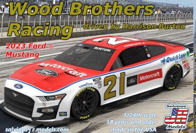 124 Wood Brothers Racing 21 Driven By Harrison Burton 2023 Ford
