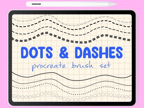 Dots And Dash Doodle Procreate Brush Pack Dash Procreate Doodle Pack