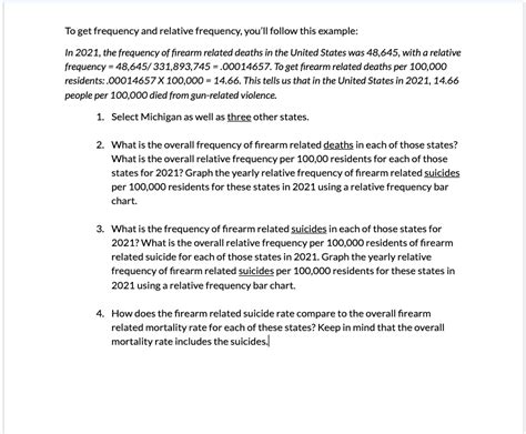 Solved Get Frequency And Relative Frequency Youll Follow