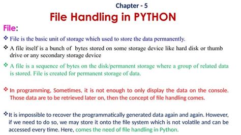 File Handling In Python Presentation Computer Science Pptx