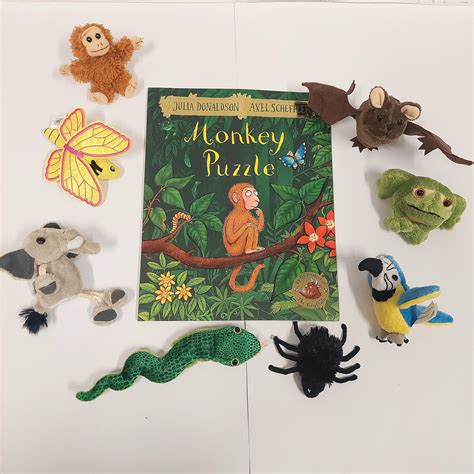 Monkey Puzzle Story Book With Finger Puppets Warwick Toy Library