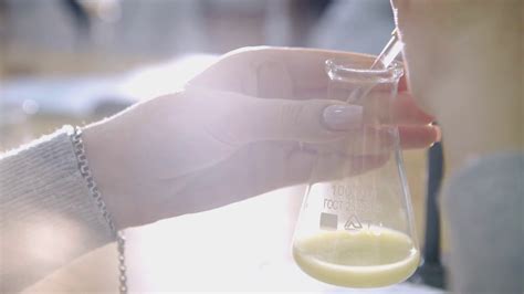 Conical Flask In Scientist Hand With Lab Stock Footage SBV Storyblocks