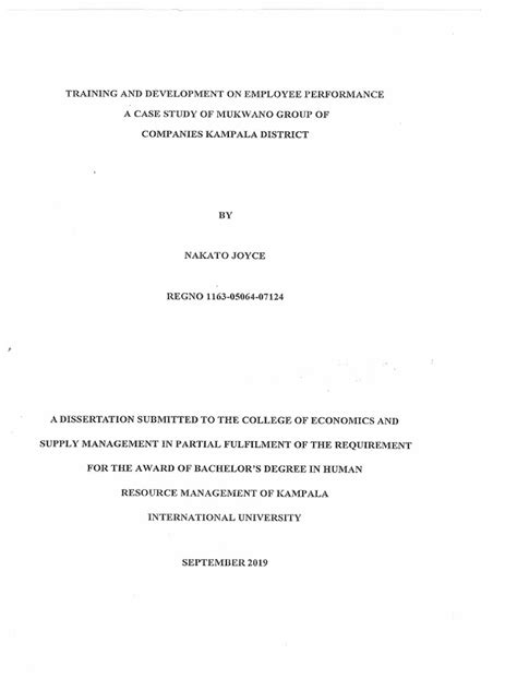 Traning And Development On Employee Performance Pdf