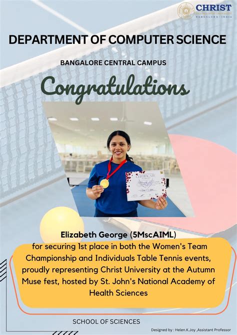 Christ University Computer Science On Linkedin Christ University Computer Science Congratulates