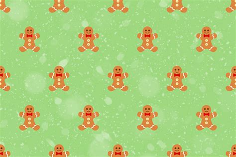 녹색과 눈 덮인 배경에 패턴으로 진저 브레드 쿠키의 크리스마스 일러스트 디자인 12월에 대한 스톡 사진 및 기타 이미지 12월 개체 그룹 계절 Istock