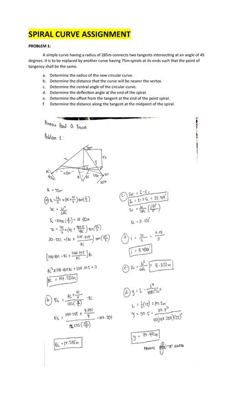 Spiral Curve Spiral Curve Assignment Spiral Curve Assignment