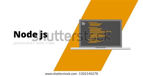 Learn Code Node Js Javascript Runtime Stock Vector Royalty Free
