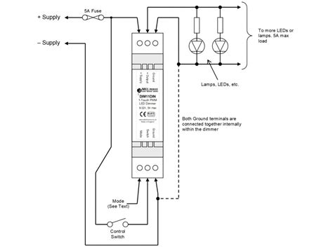 DIM DIN LED Dimmer Push Switch Controlled DIN Rail PWM V V A Low Voltage