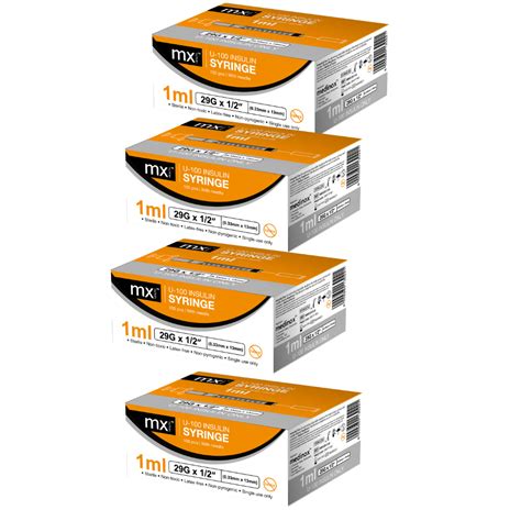 Mx Syringe Insulin 1ml Wn 29g 12 Shop Today Get It Tomorrow